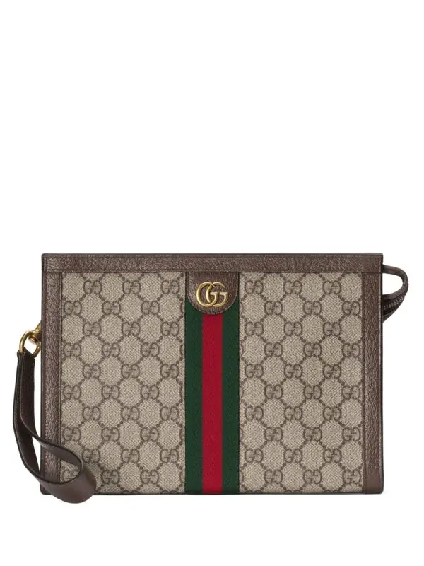 Gucci Ophidia Gg Pouch - Brown