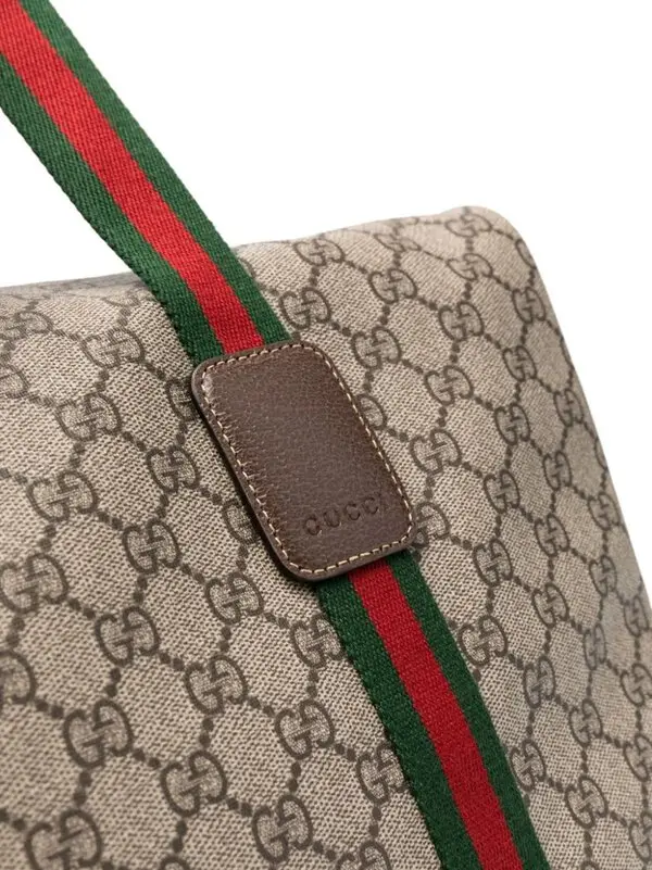 Gucci Gg Supreme Duffle Bag - Brown