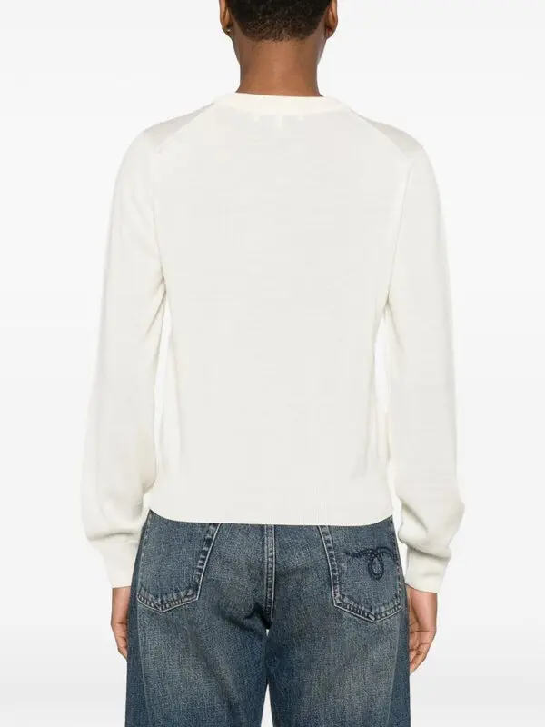 Maison Kitsuné Baby Fox Wool Crewneck Jumper - Beige
