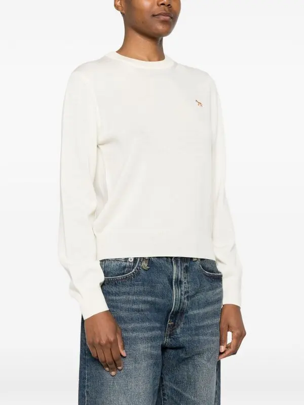 Maison Kitsuné Baby Fox Wool Crewneck Jumper - Beige