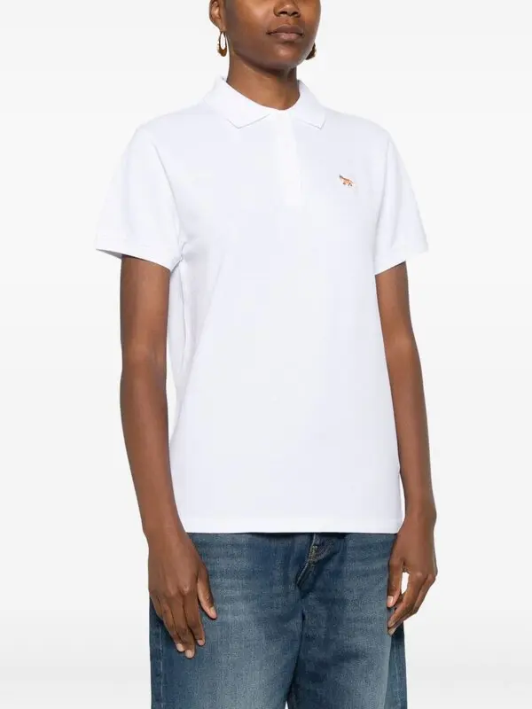 Maison Kitsuné Baby Fox Cotton Polo Shirt - White