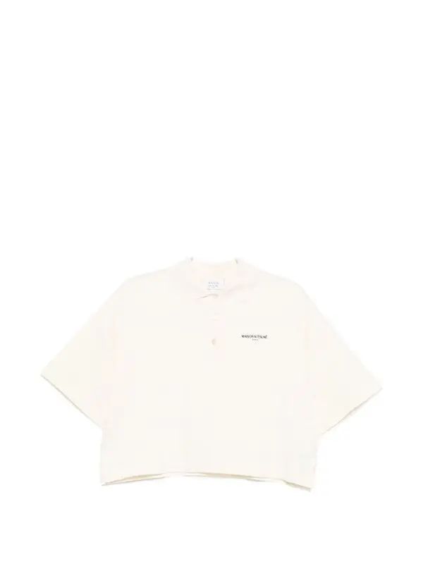 Maison Kitsuné Oversized Cotton Polo Shirt - Beige