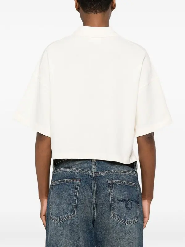Maison Kitsuné Oversized Cotton Polo Shirt - Beige