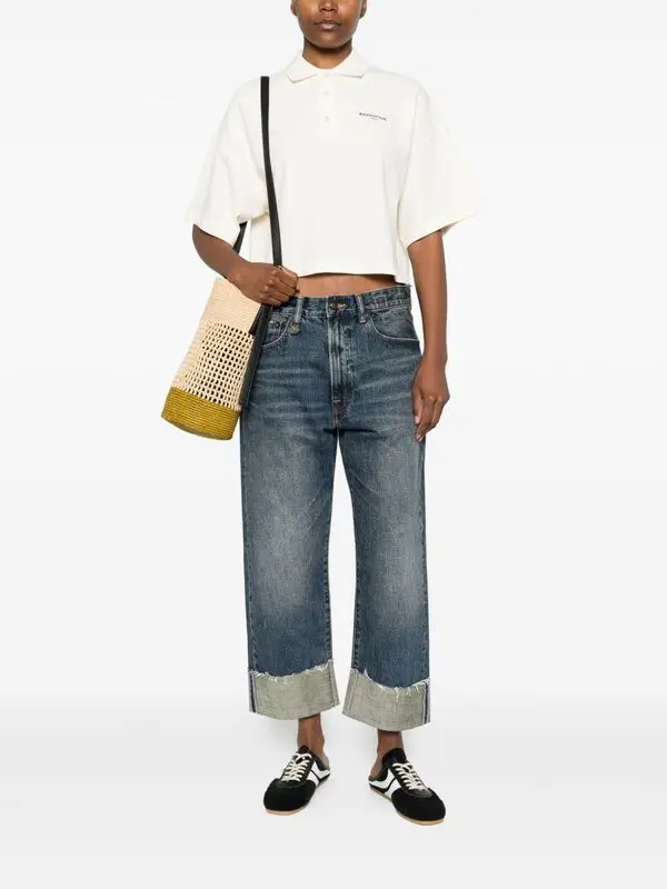 Maison Kitsuné Oversized Cotton Polo Shirt - Beige