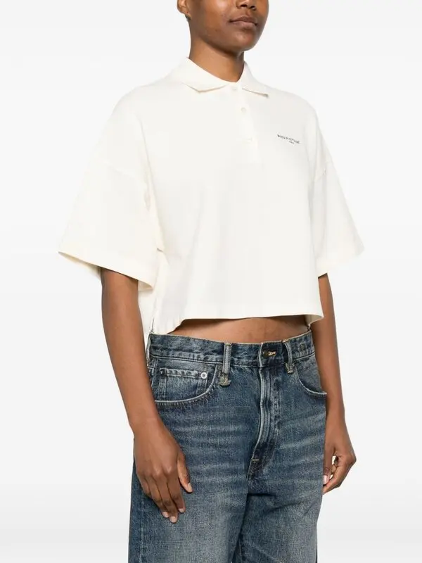 Maison Kitsuné Oversized Cotton Polo Shirt - Beige