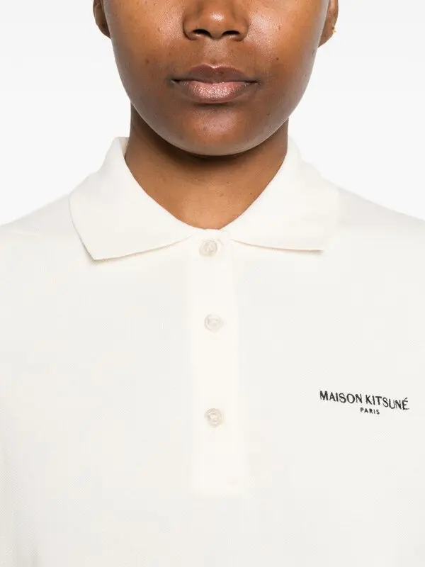 Maison Kitsuné Oversized Cotton Polo Shirt - Beige