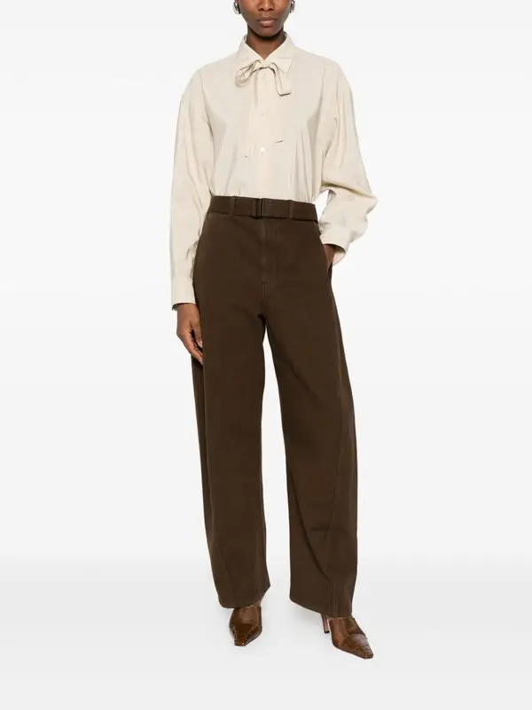 LEMAIRE Twisted Cotton Jeans - Brown