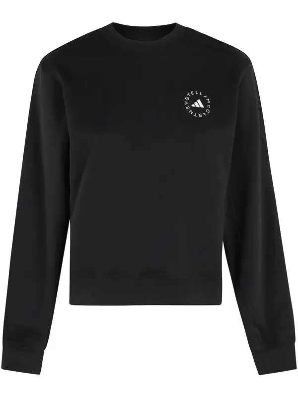 Adidas By Stella McCartney Logo Cotton Sweatshirt - Black