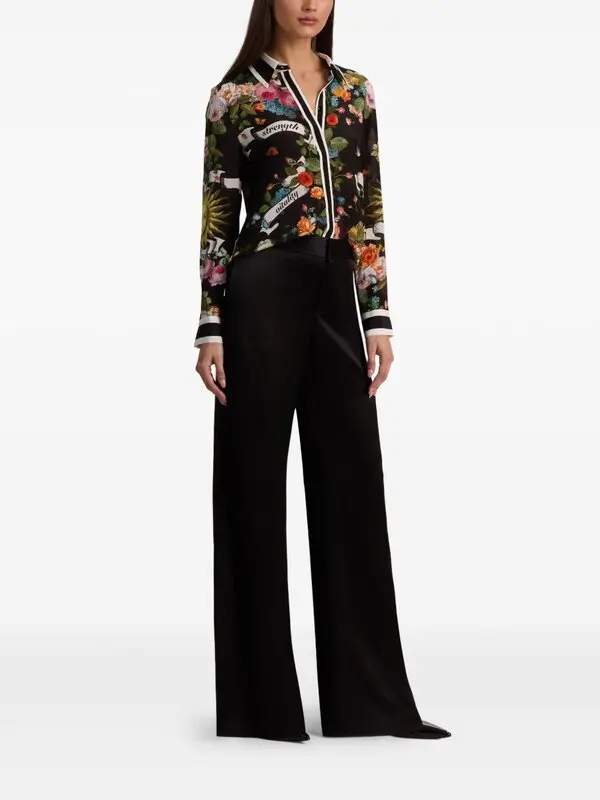 Alice + Olivia Printed Silk Shirt