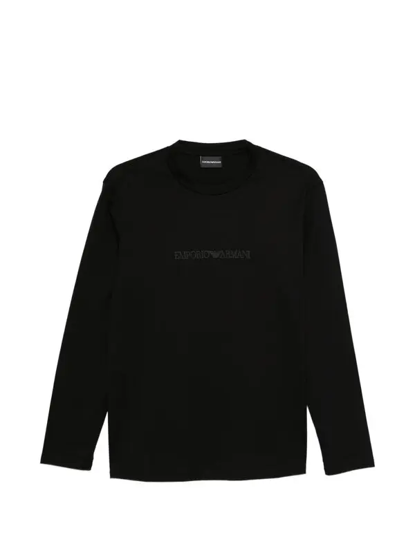 Emporio Armani Logo Cotton T-shirt - Black
