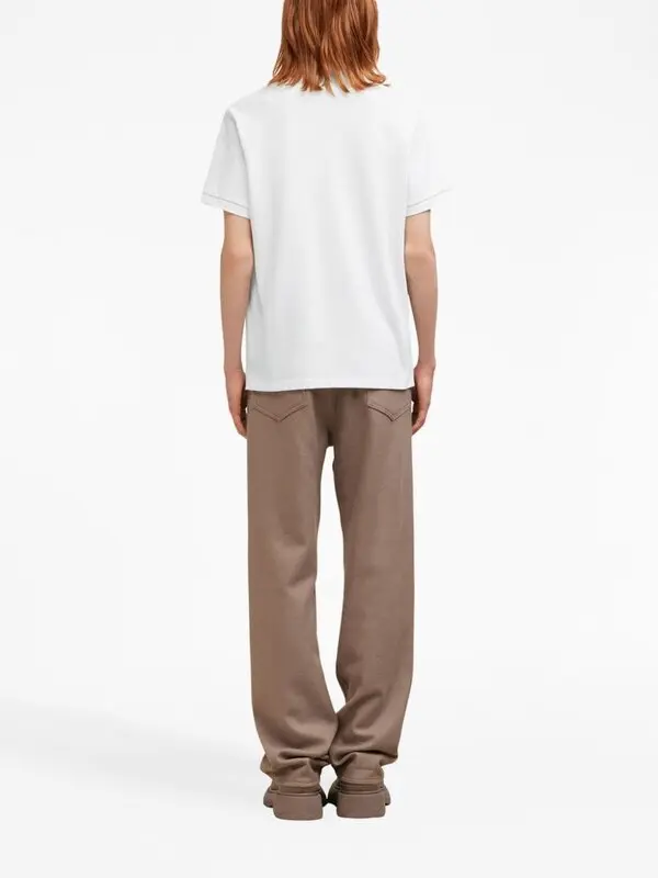 AMI Paris De Coeur Cotton Polo Shirt - White