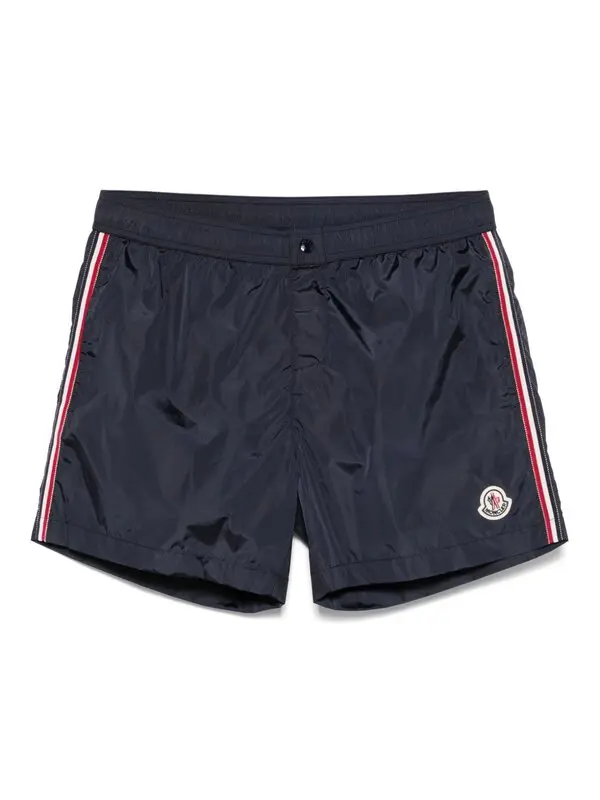 Moncler Logo Swim Shorts - Blue
