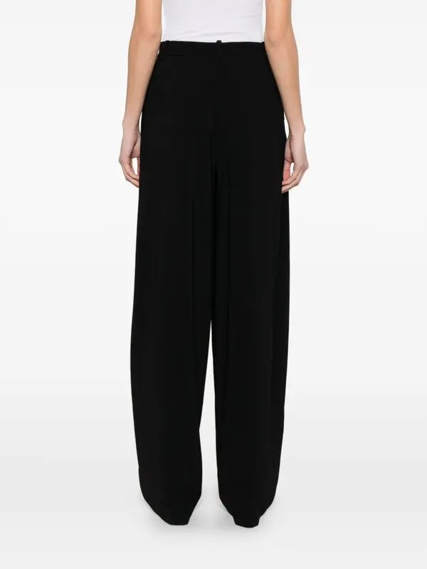 Elisabetta Franchi Wide-leg High-waisted Trousers - Black