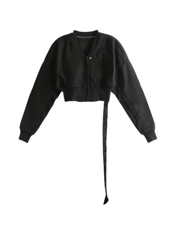 Rick Owens Cotton Cropped Bomber Jacket - Grey