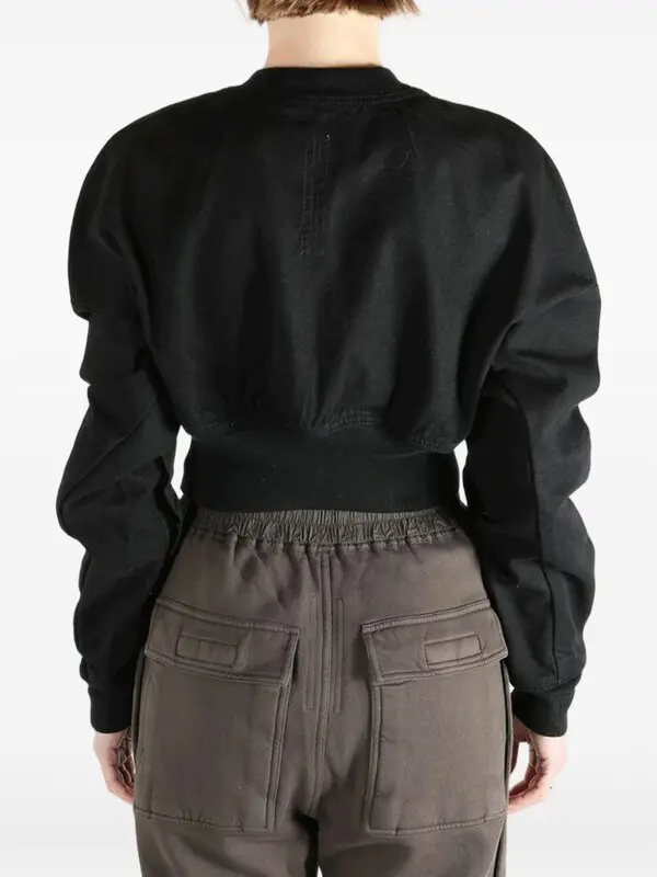 Rick Owens Cotton Cropped Bomber Jacket - Grey