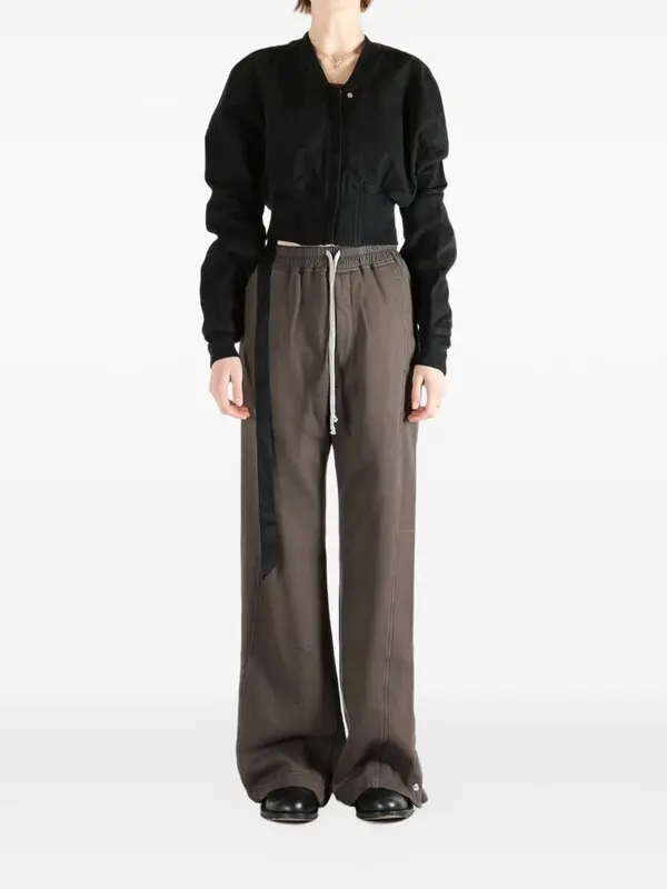 Rick Owens Cotton Cropped Bomber Jacket - Grey