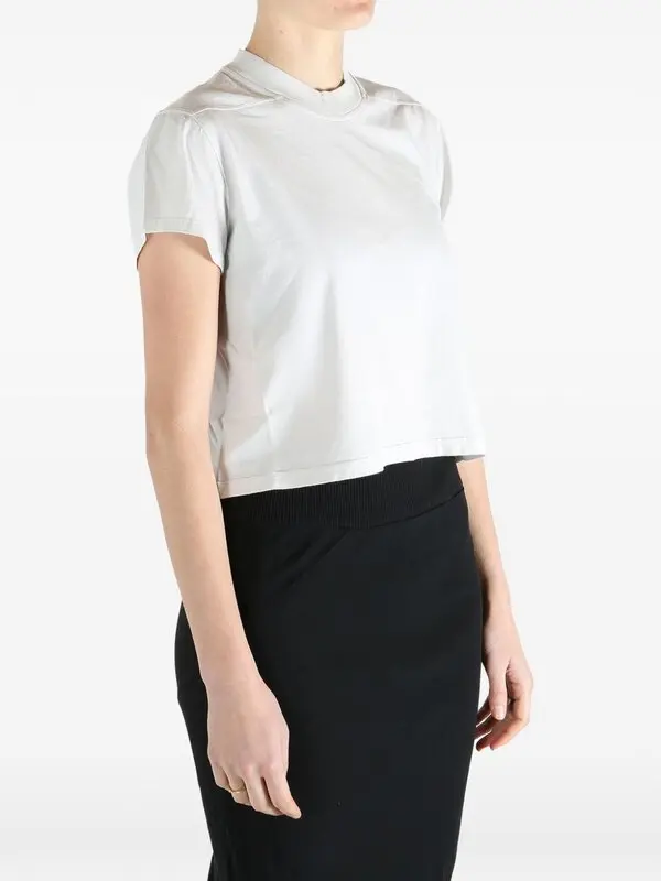 Rick Owens Cotton Cropped T-shirt - White