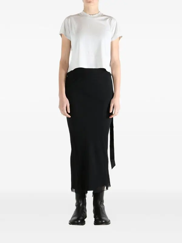 Rick Owens Cotton Cropped T-shirt - White