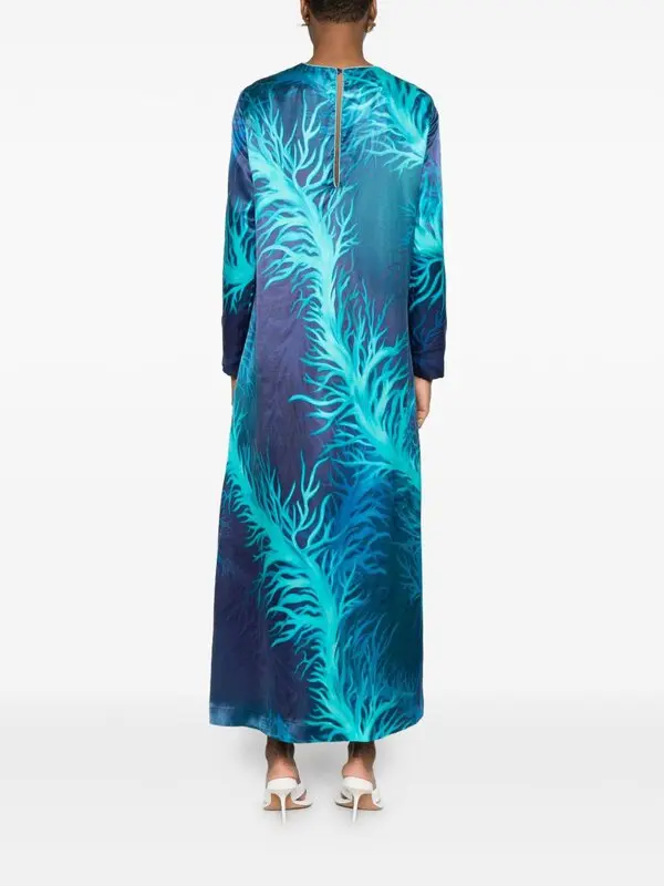 F.R.S FOR RESTLESS SLEEPERS Printed Silk Maxi Dress