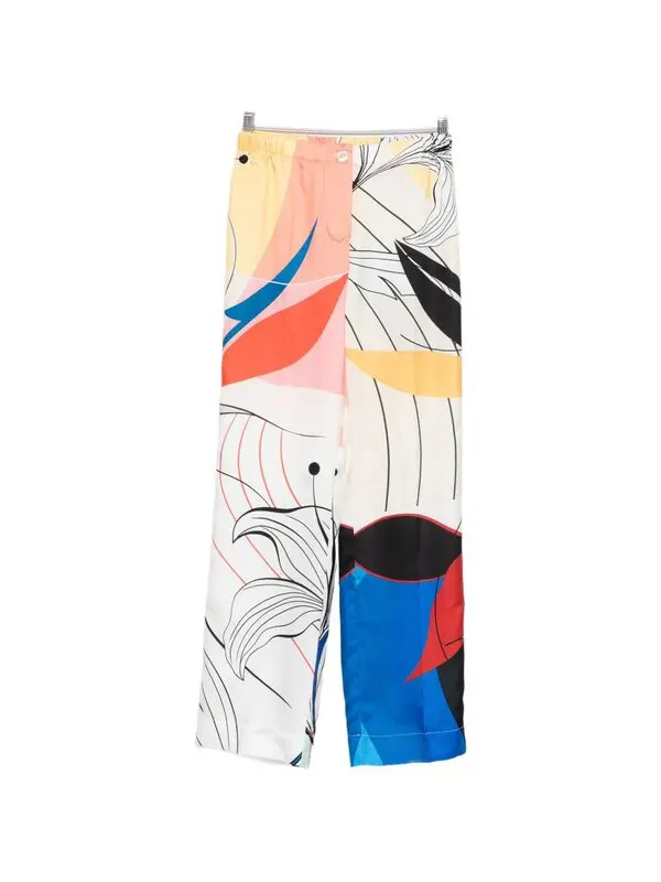 F.R.S FOR RESTLESS SLEEPERS Printed Silk Trousers - Multi