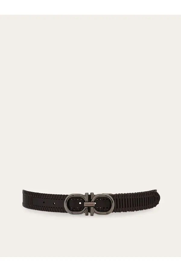FERRAGAMO Adjustable Gancini Leather Belt