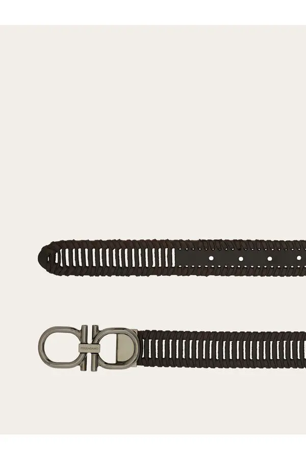FERRAGAMO Adjustable Gancini Leather Belt
