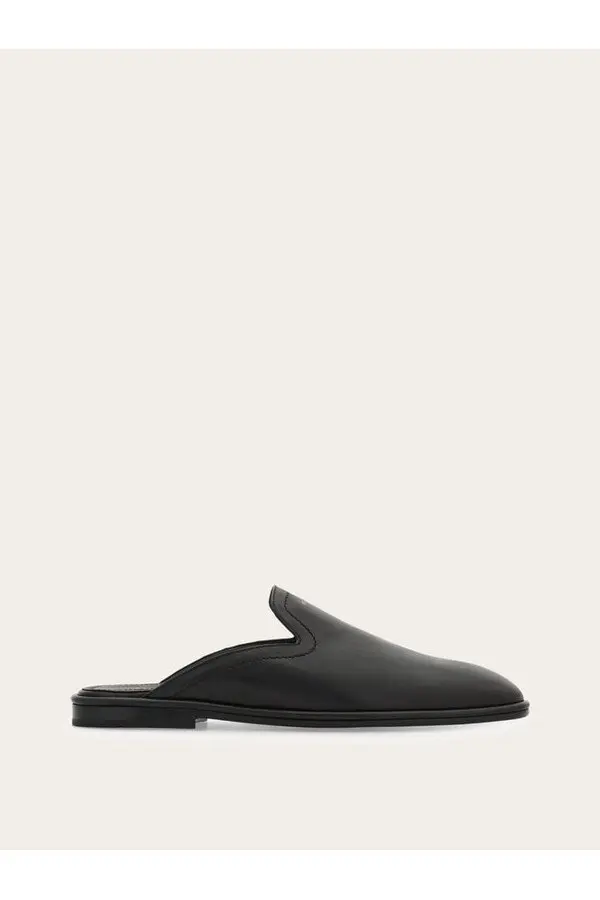 FERRAGAMO Leather Mule - Black