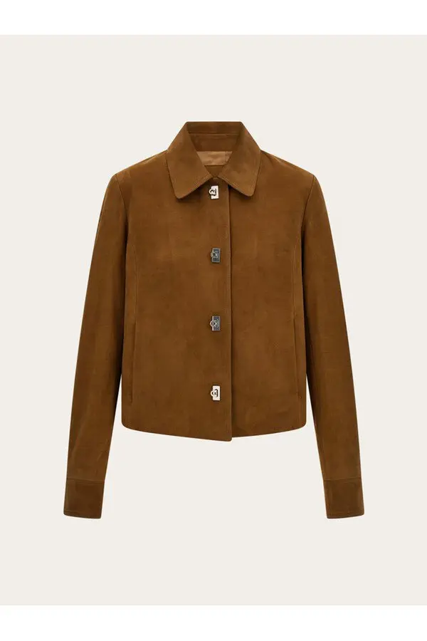FERRAGAMO Boxy Nubuck Jacket
