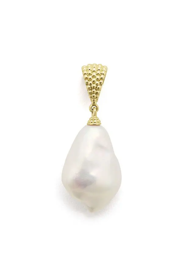 Lagos Luna Baroque Pearl Pendant - Gold