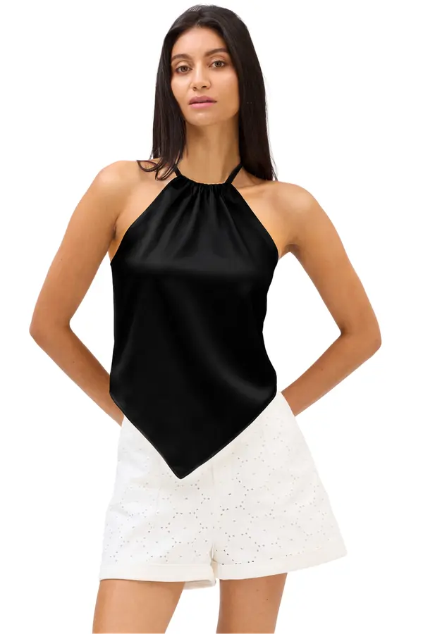 ALLISON NEW YORK Sebastian Halter Neck Tank - Black