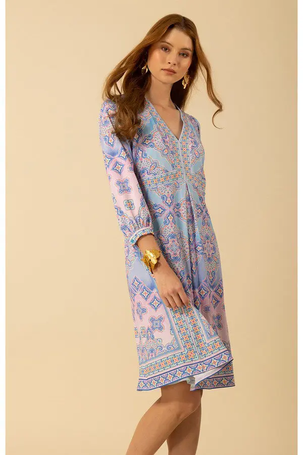 Hale Bob Seven Jersey Midi Dress - Blue