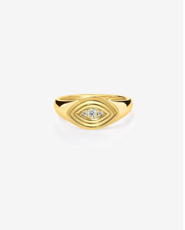 Ring Concierge Evil Eye Signet Ring - One-color