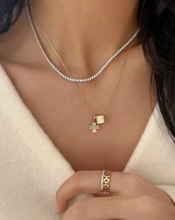 Ring Concierge Pavé Diamond Clover Charm