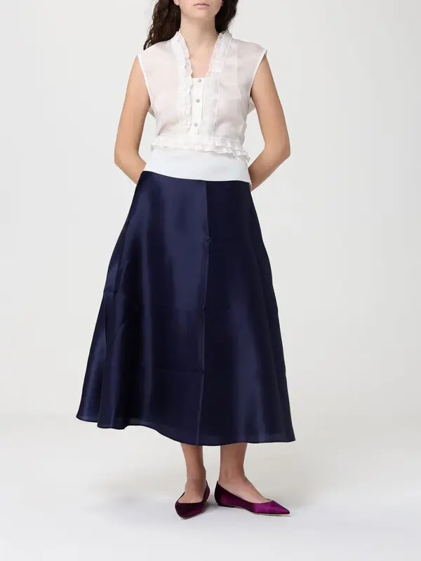 Alberta Ferretti Silk Organza Shirt - Ivory