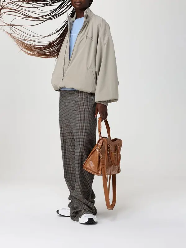 Balenciaga Checked Wide-leg Trousers - Brown