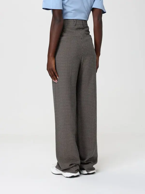 Balenciaga Checked Wide-leg Trousers - Brown