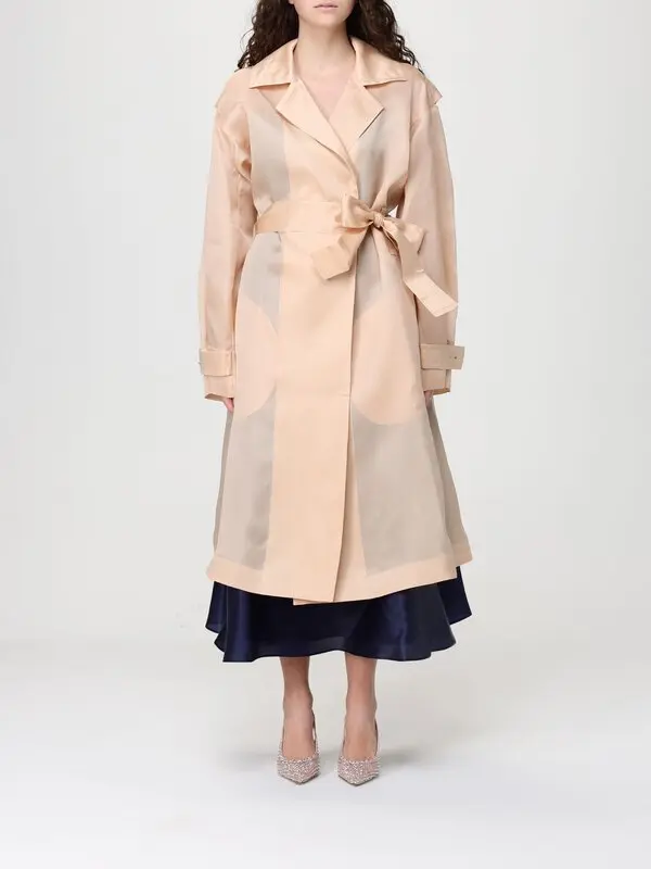 Alberta Ferretti Organza Trench Coat - Pink