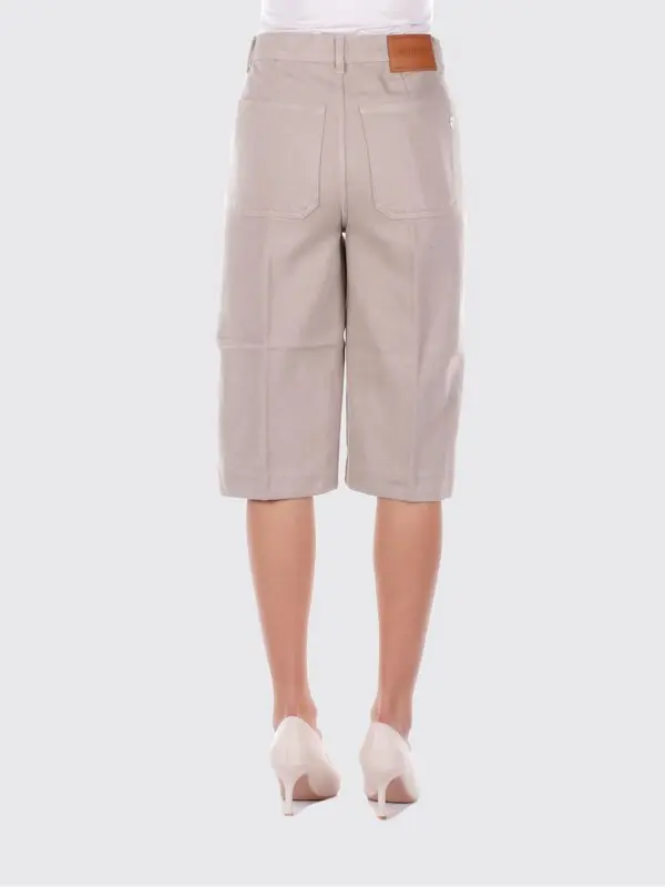DONDUP Cropped Cotton Trousers - Beige