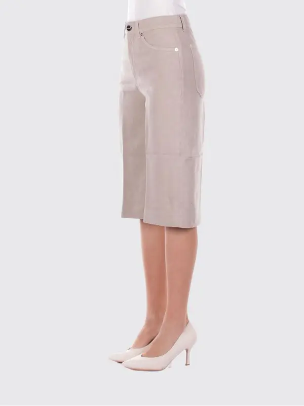 DONDUP Cropped Cotton Trousers - Beige