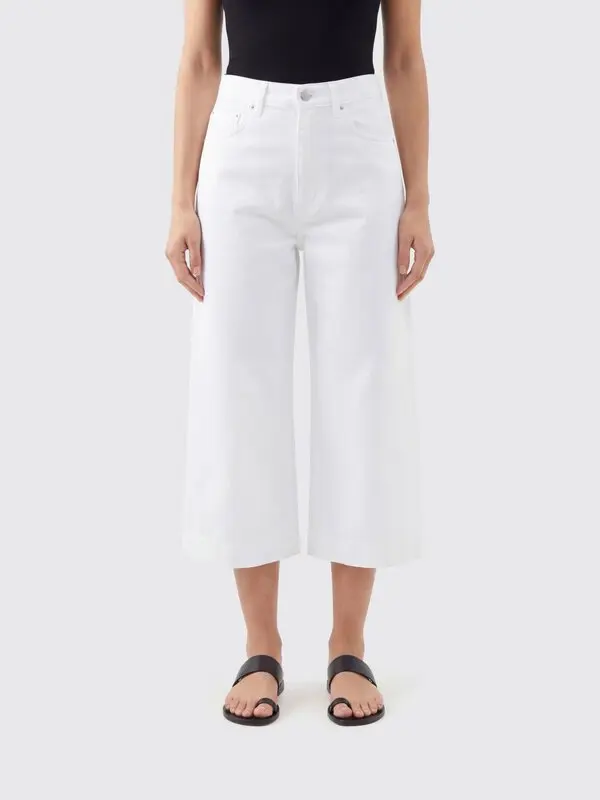 DONDUP Cropped Cotton Trousers - White