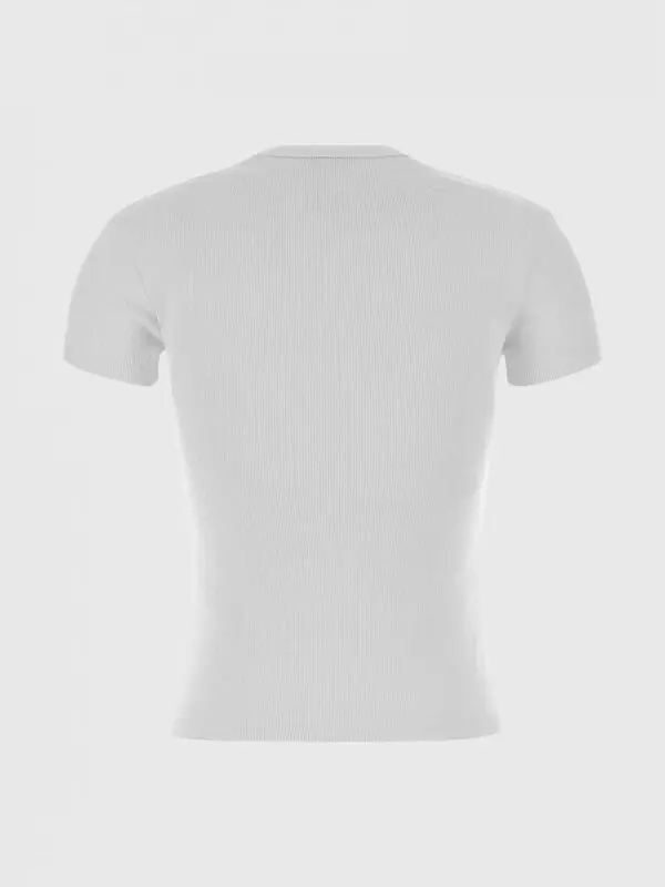 Off-White Ribbed T-shirt - White 1