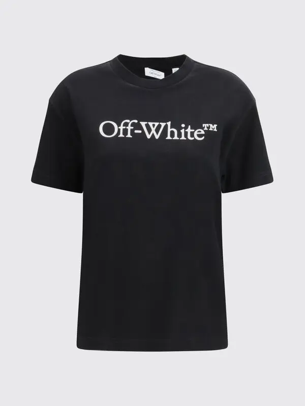 Off-White Cotton Logo T-shirt - Black