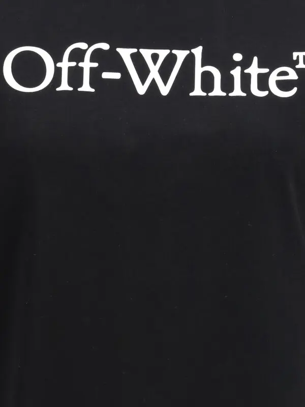 Off-White Cotton Logo T-shirt - Black