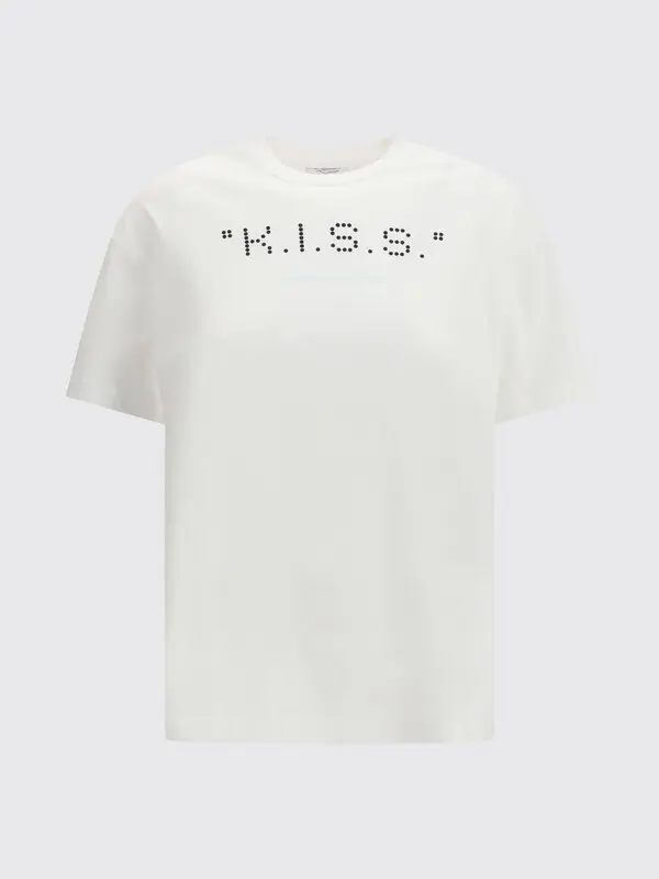 Off-White Kiss" Graphic T-shirt - White