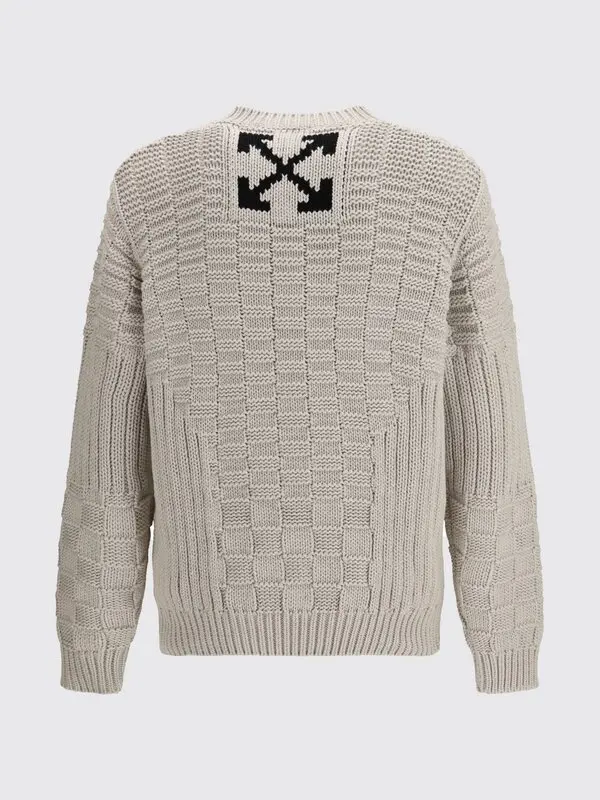 Off-White Cotton Crewneck Sweater