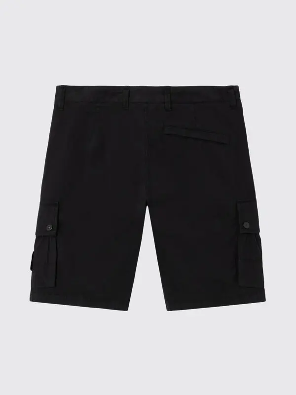 Stone Island Stretch Cotton Cargo Shorts - Black