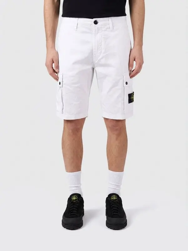 Stone Island Stretch Cotton Cargo Shorts - Blue 1
