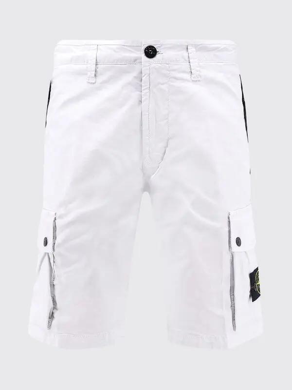 Stone Island Stretch Cotton Cargo Shorts - Blue 1