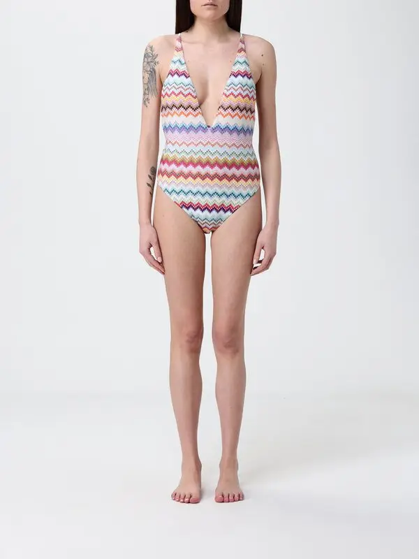 Missoni Printed One-piece Swimsuit - White