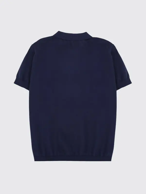 Aspesi Knitted Cotton Polo Shirt - Blue